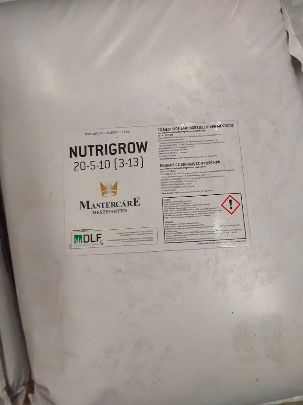 DLF NutriGrow 20-5-10 (3-13) gazonmeststof 25kg | Thienpont Tuintechniek